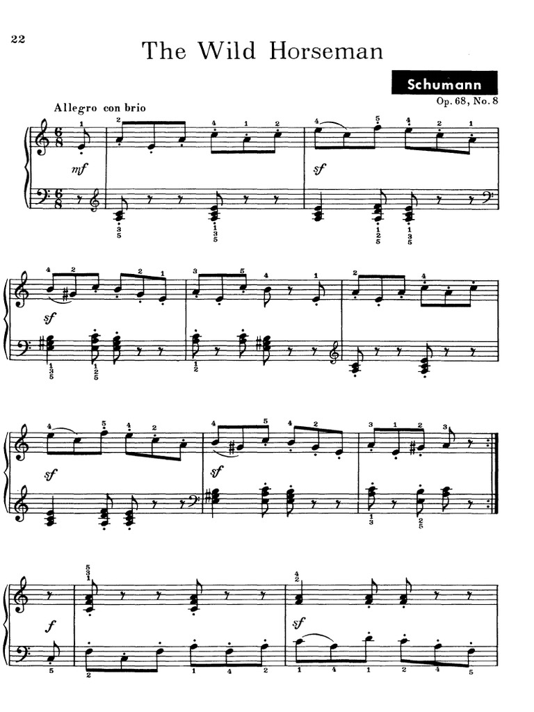 The Wild Horseman Schumann | PDF