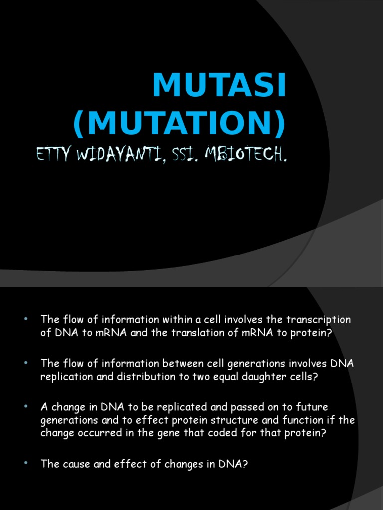 Understanding DNA Mutations and Effects | PDF | Point Mutation | Mutation