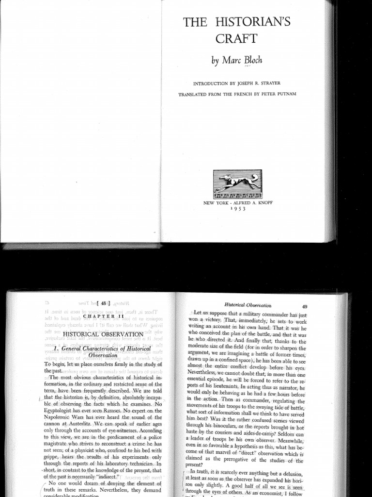 The Historian's Craft by Marc Bloch | PDF | Historian | Archive