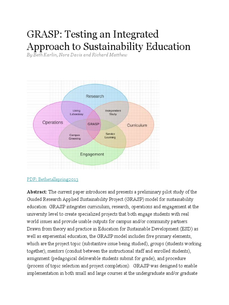 Grasp | PDF | Project Based Learning | Experiential Education