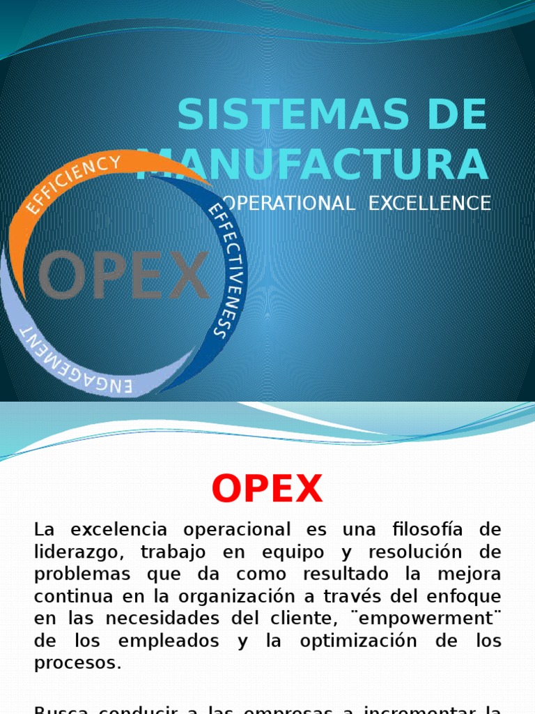 OPEX | Producción y fabricación | Economias