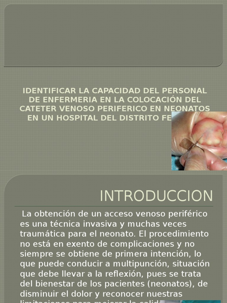 CVP Neonatal | PDF | Terapia intravenosa | Enfermería