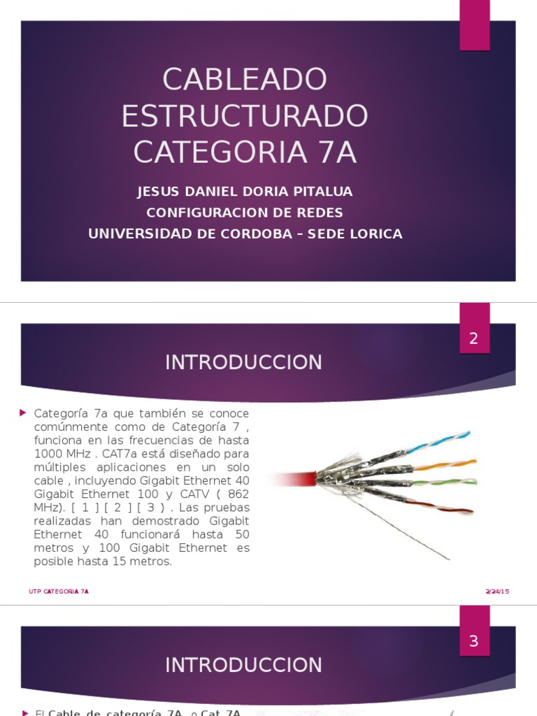 Cableado Estructurado Categoria 7a | Ingeniería en telecomunicaciones ...