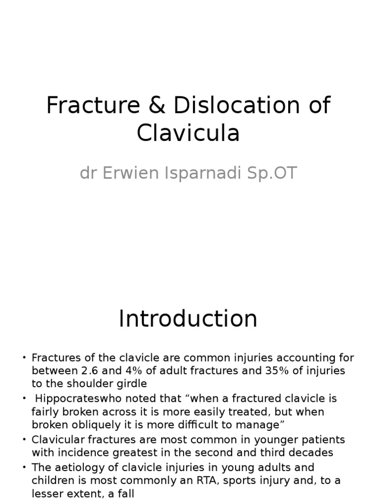Clavicular Fractures and Dislocations Guide | PDF | Shoulder ...