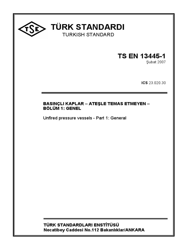 TS en 13445-1 | PDF