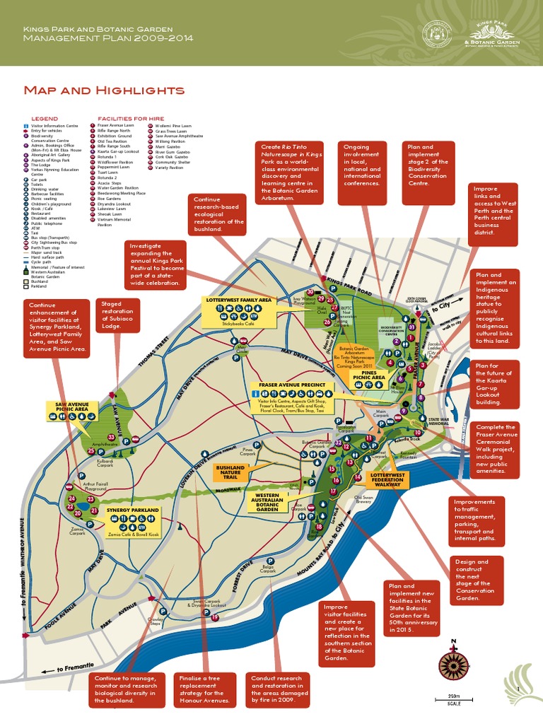 Kings Park Facilities and Map Overview | PDF | Landscape Architecture ...