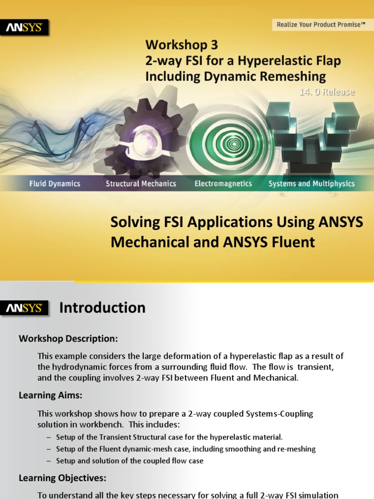 Fluent-Fsi 14.0 ws3 Hyperelastic Flap Part1 | PDF | Turbulence | Finite ...