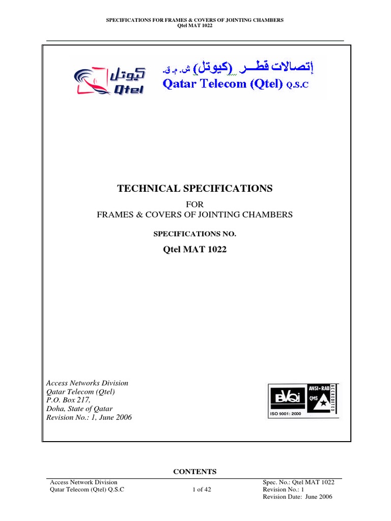 QTEL | PDF | Specification (Technical Standard) | Quality Assurance
