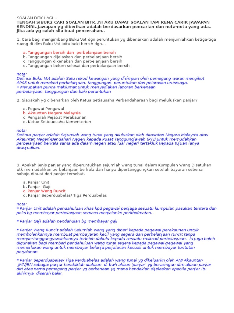 Soalan Bitk Lagi | PDF