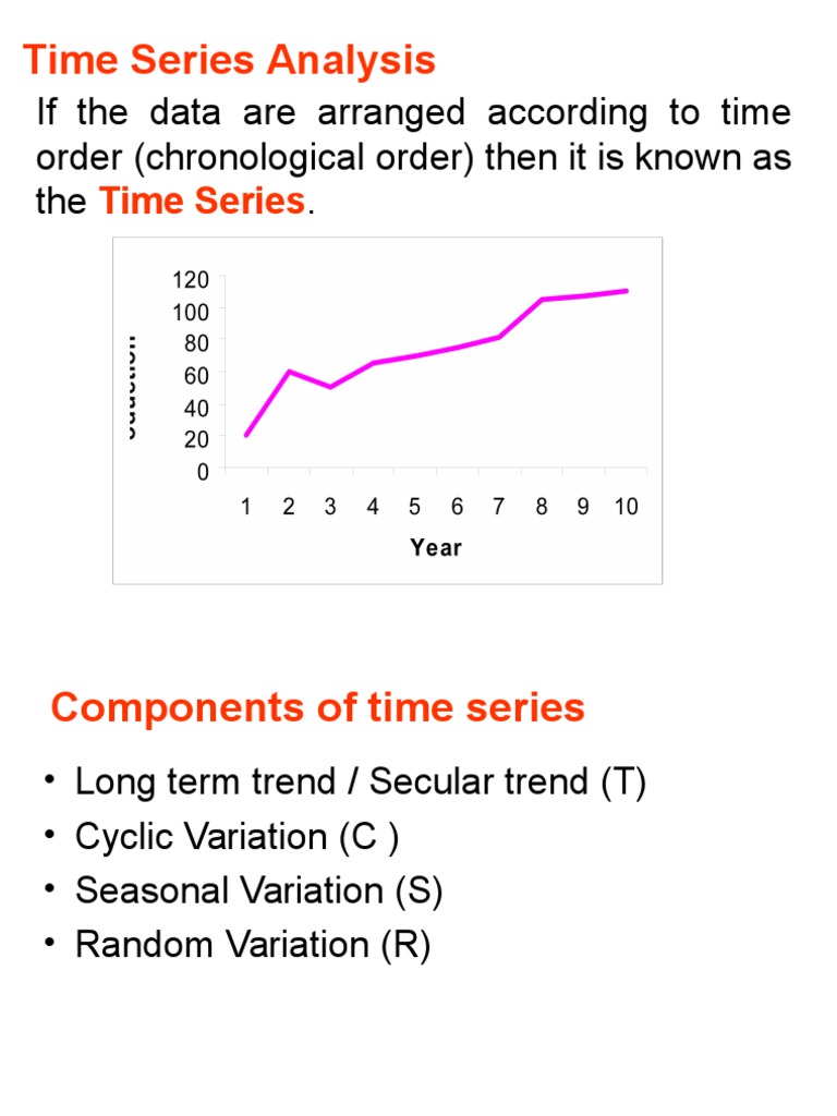 Time Series Analysis Components Trends Seasonal Cyclic Random | PDF ...