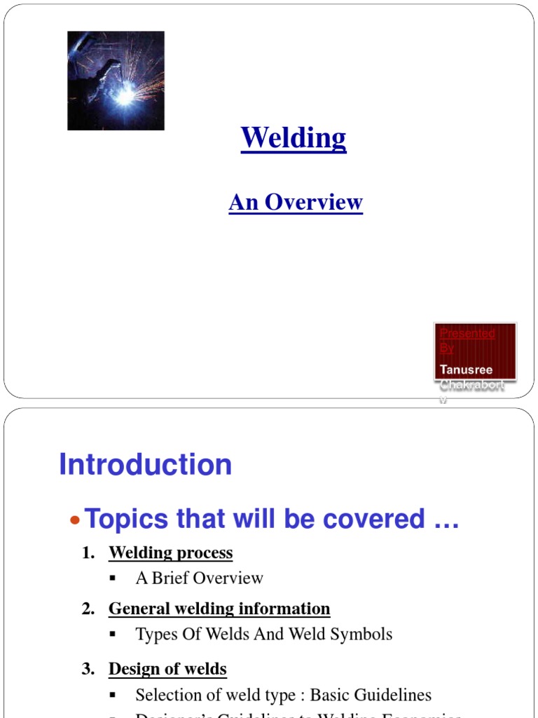 Welding Presentation | PDF | Welding | Construction