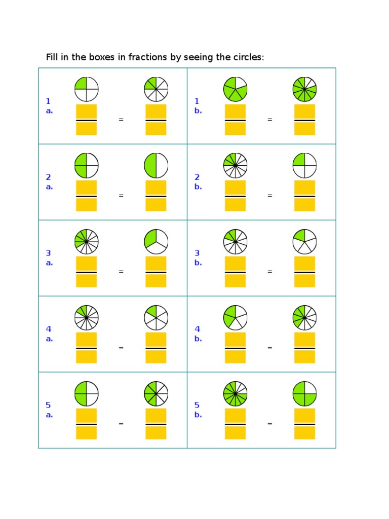 Fractions by Seeing The Circles | PDF | Language Arts & Discipline