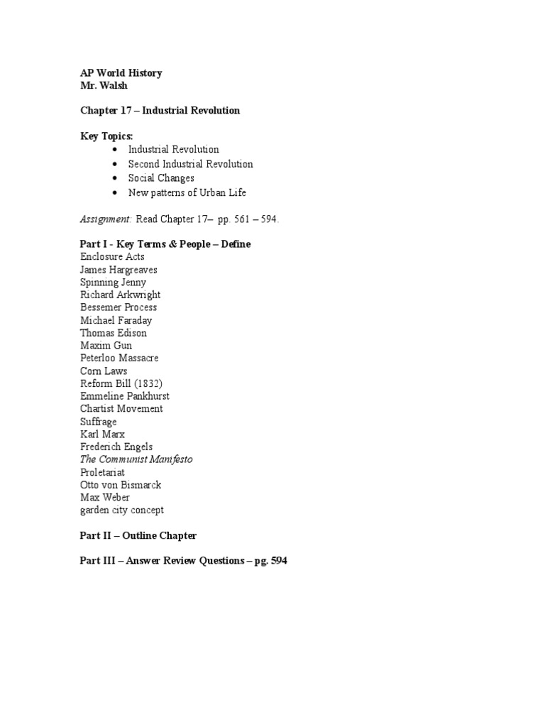 Industrial Revolution Insights and Key Terms | PDF