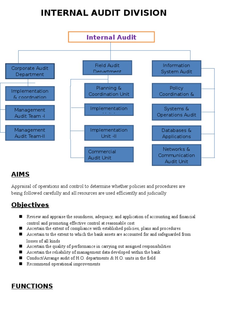 Internal Audit Division of ZTBL | PDF | Audit | Internal Audit