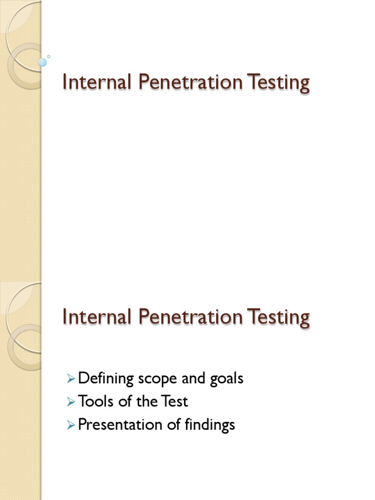 Internal Penetration Testing | PDF