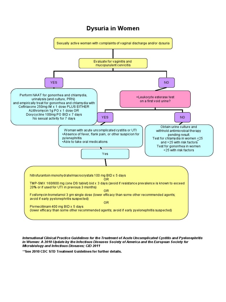 Guidelines for Treating Dysuria in Women | PDF