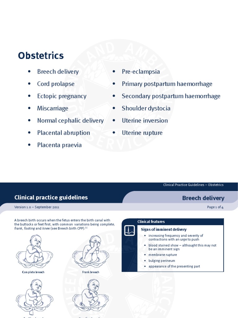 Obstetric Clinical Practice Guidelines | PDF | Childbirth | Miscarriage
