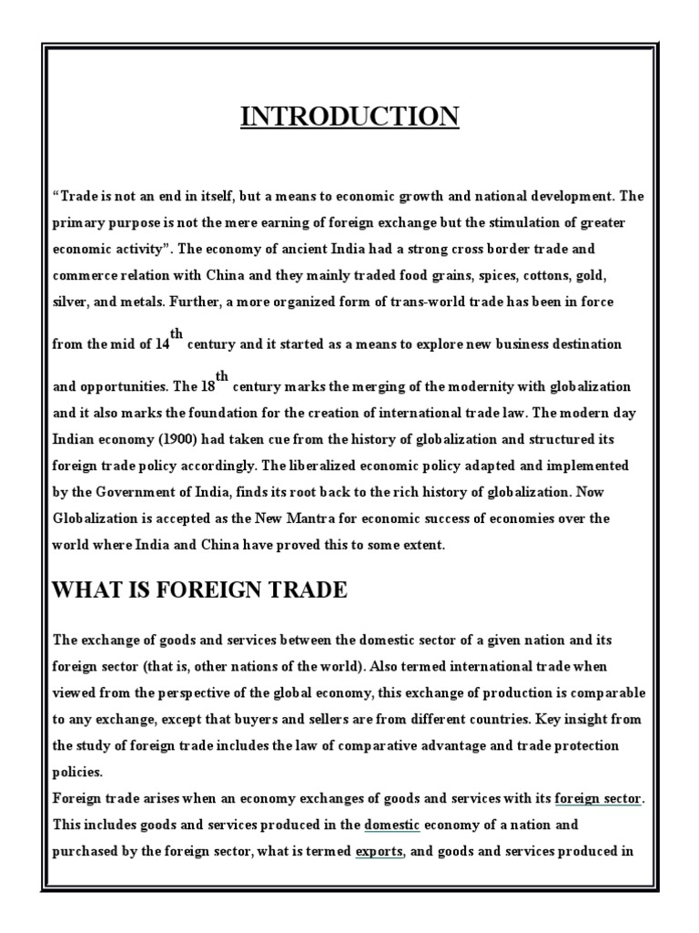 Role of Foreign Trade in Economic Development of Countries | Download ...