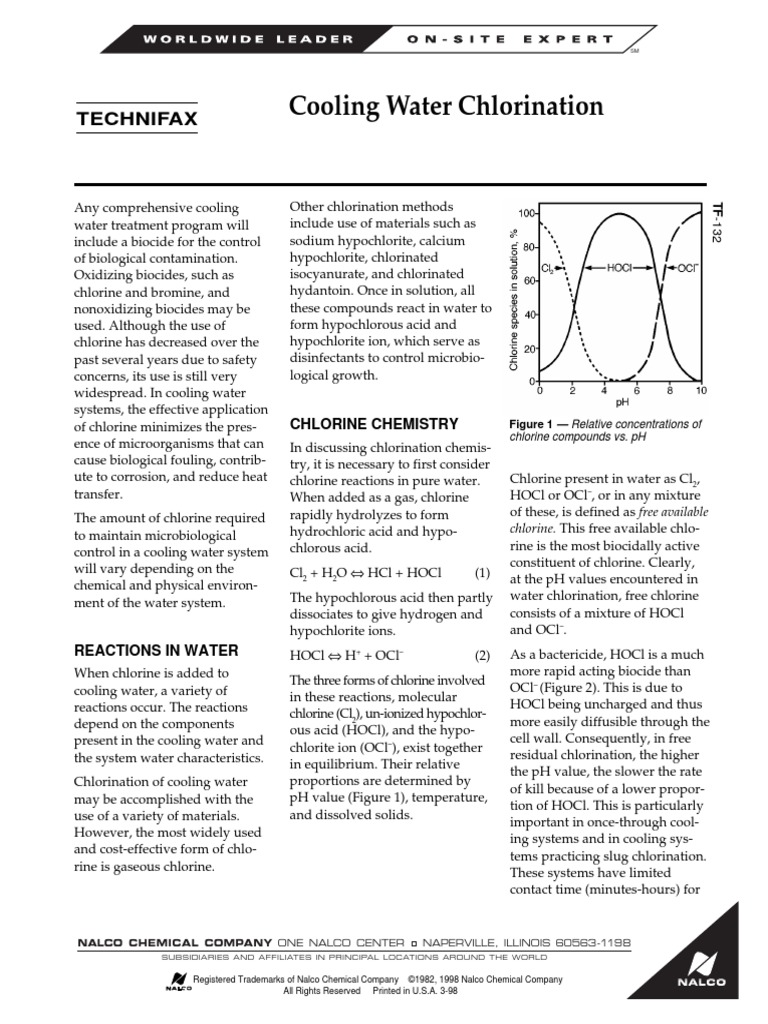Cooling Water Chlorination Overview | PDF | Chlorine | Properties Of Water