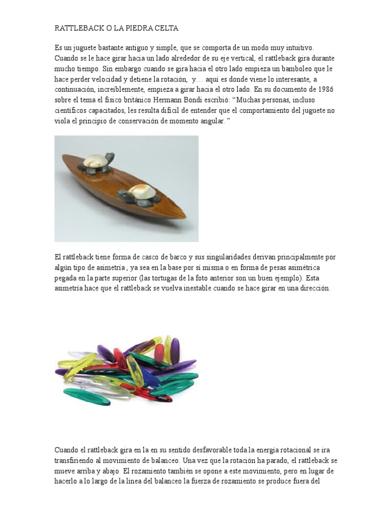 Rattleback o La Piedra Celta | PDF | Rotación | Eje