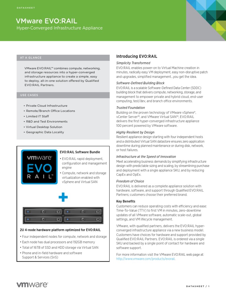 Vmware Evo:Rail: Hyper-Converged Infrastructure Appliance | PDF | V ...