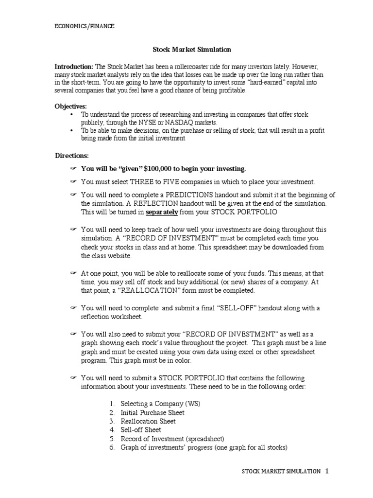 Stock Market Project | PDF | Stocks | Stock Market