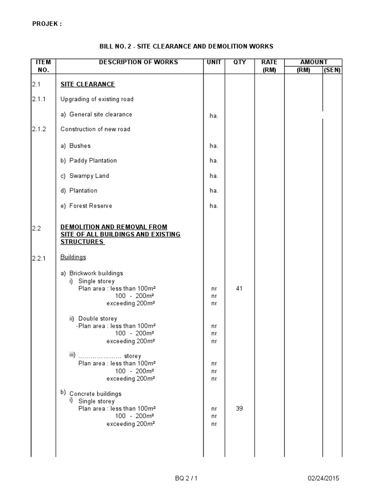 Demolition and Site Clearance Bill | PDF | Buildings And Structures ...