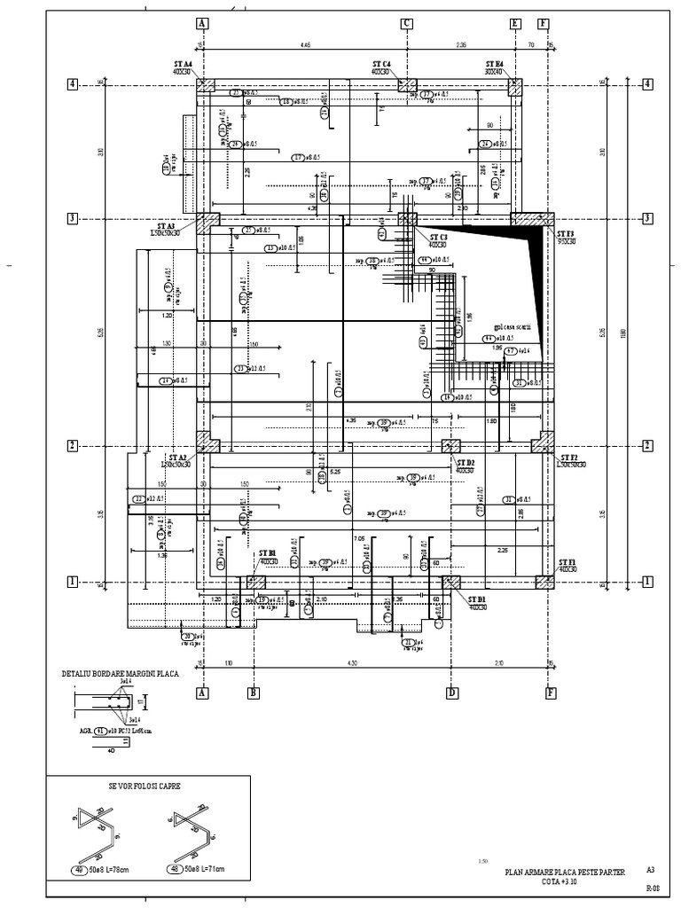 R-08 Plan ARMARE Placa Peste Parter Cota +3.10 | PDF