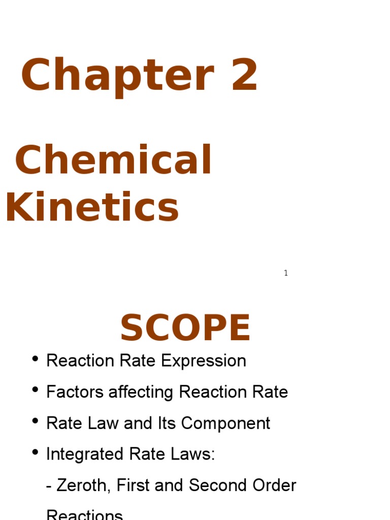 Chapter 2 Chemical Kinetics | PDF | Activation Energy | Chemical Kinetics