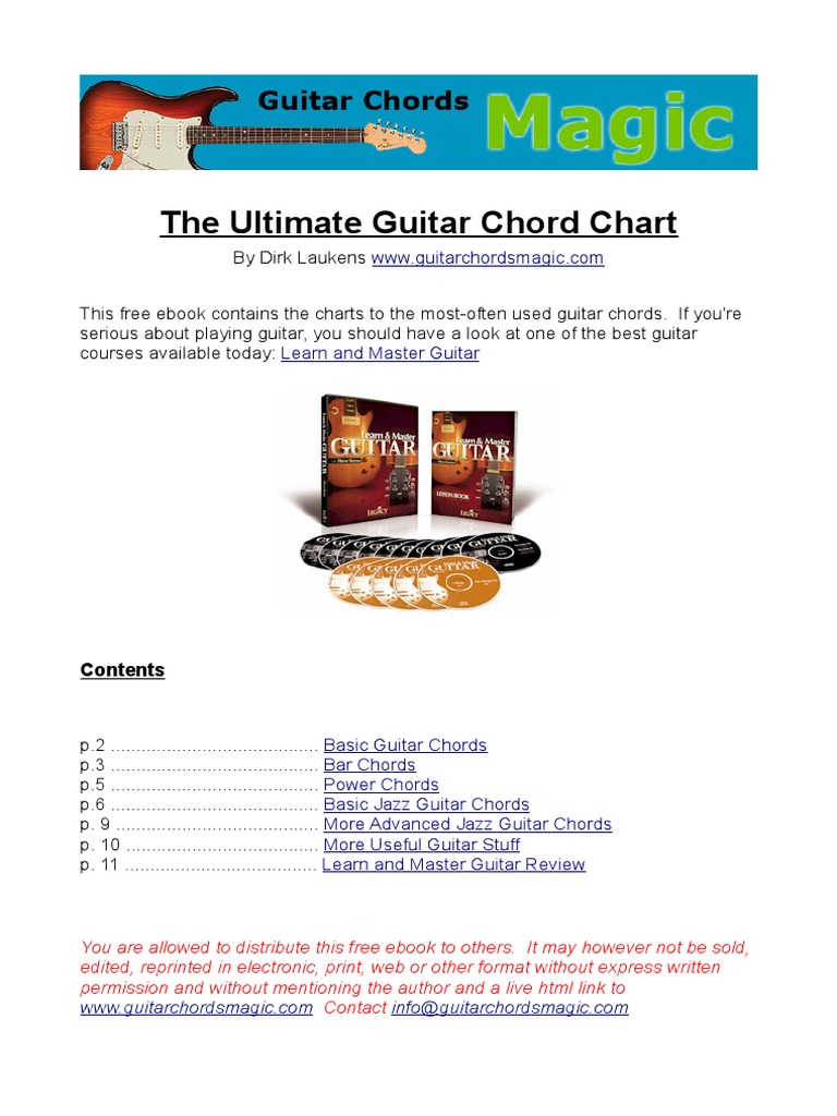 Ultimate Guitar Chord Chart Pdf