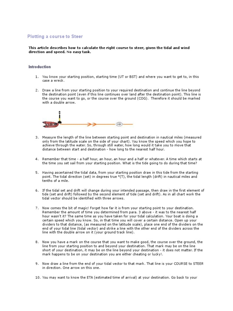 Plotting A Course To Steer | PDF | Tide | Navigation