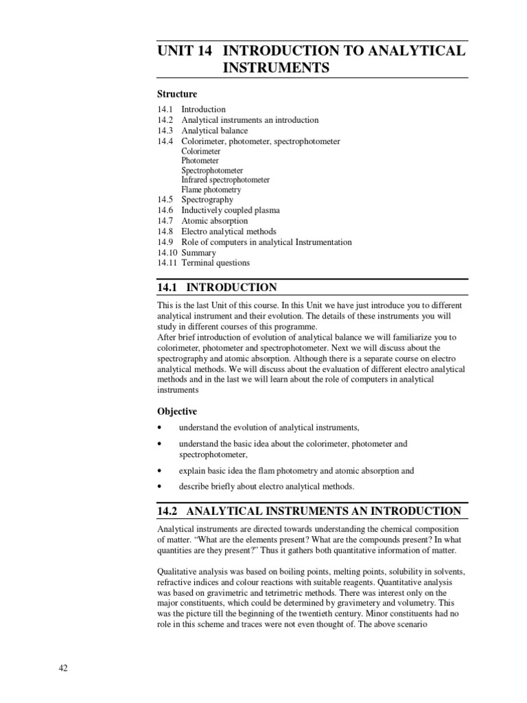 Analytical Instruments Overview Guide | PDF | Atomic Absorption ...