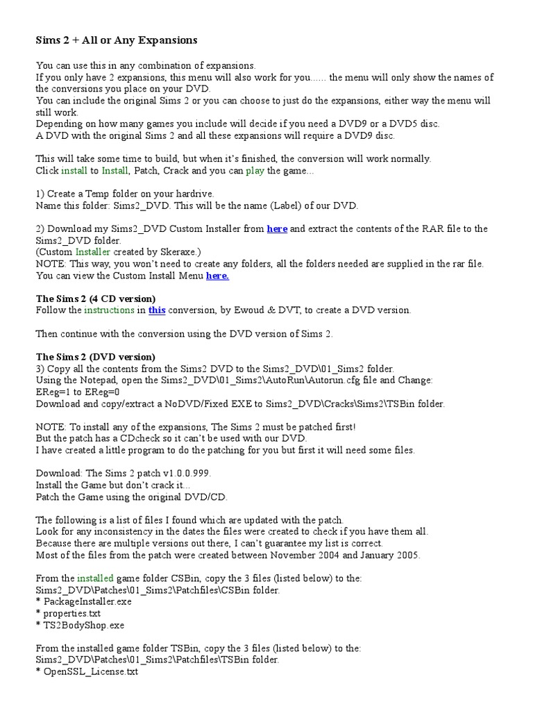 Tutorial CD 2 DVD The Sims 2 + Expansões