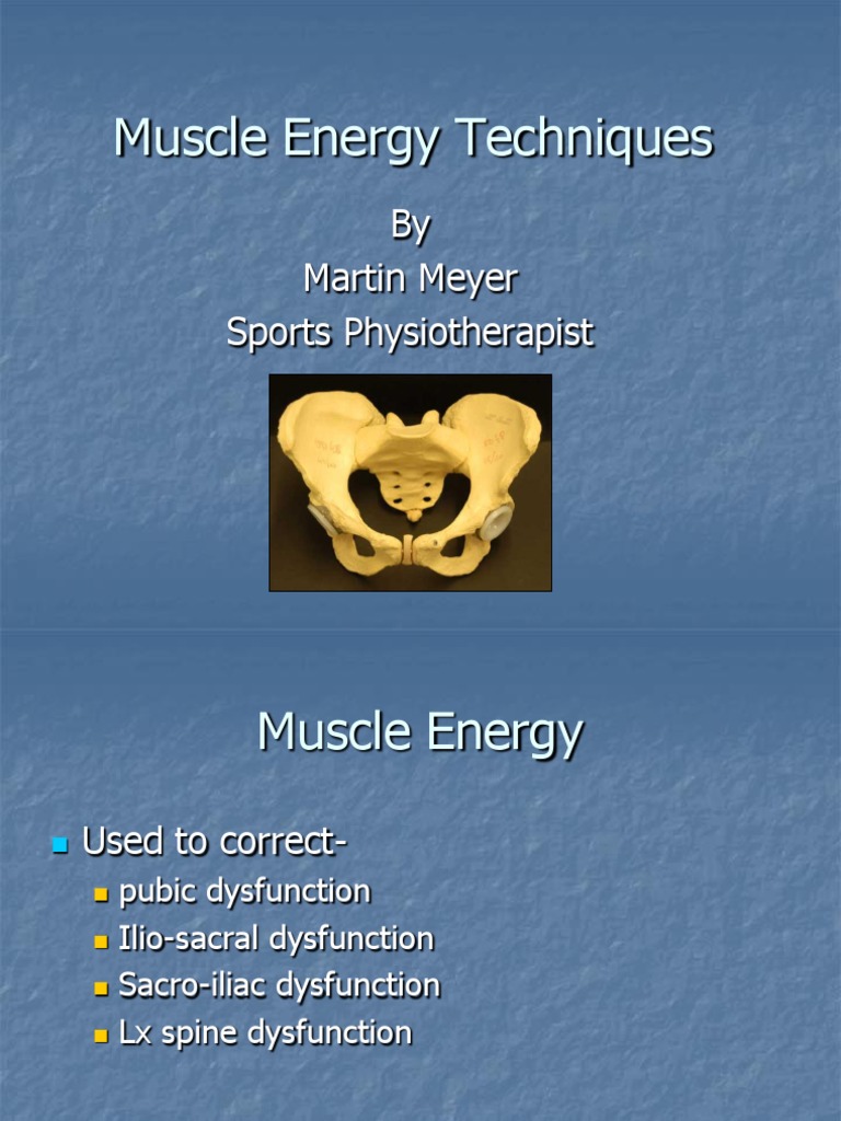 Muscle Energy Techniques Pt1 | PDF | Pelvis | Muscle