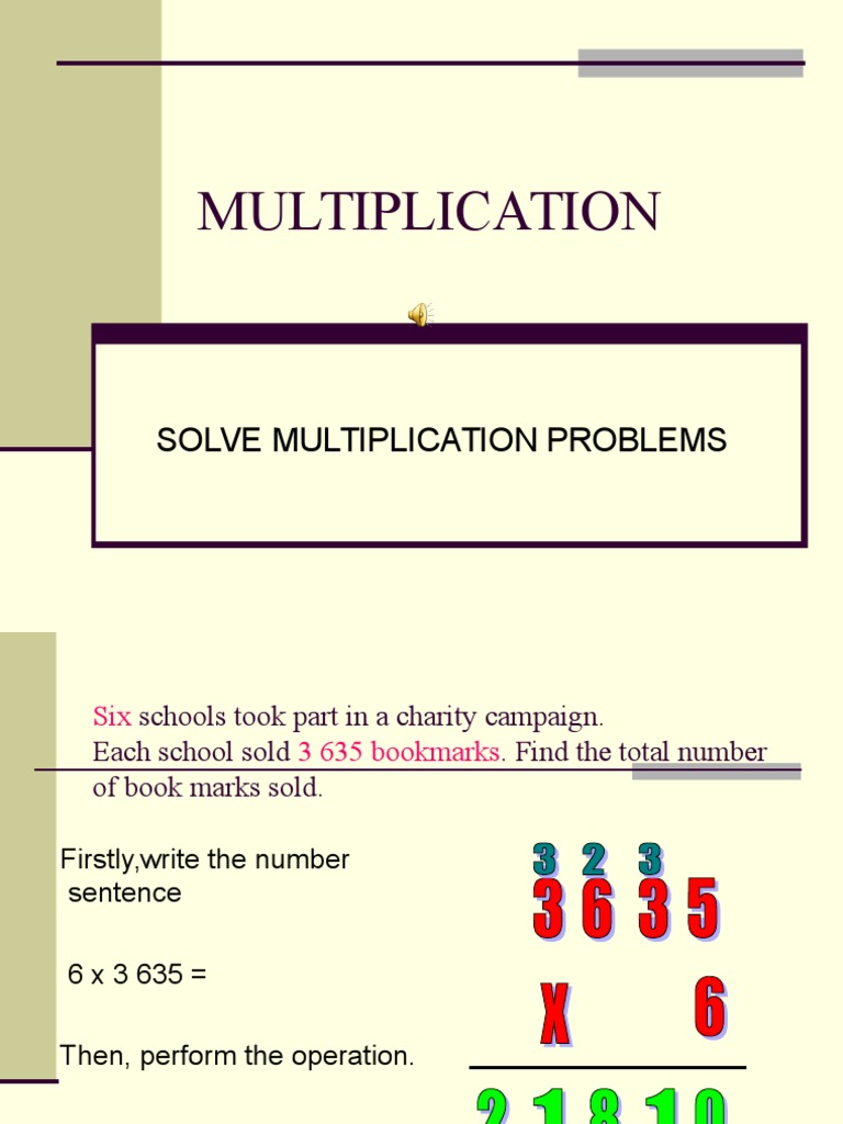 Solve Multiplication Problems | PDF | Home & Garden