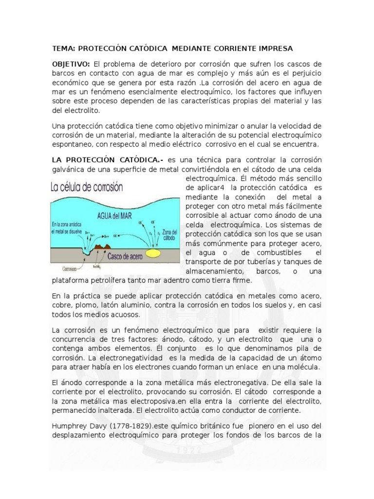 Protección Catódica Mediante Corriente Impresa | PDF | Corrosión | Electroquímica