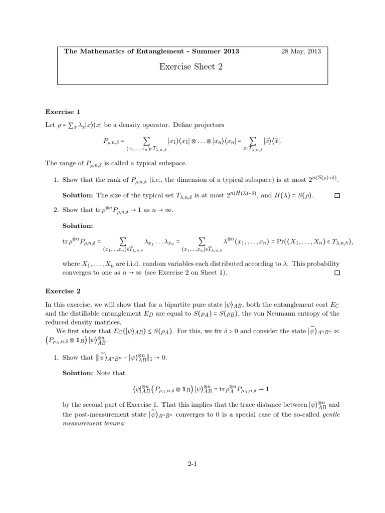 28may Ex | PDF | Quantum Entanglement | Eigenvalues And Eigenvectors
