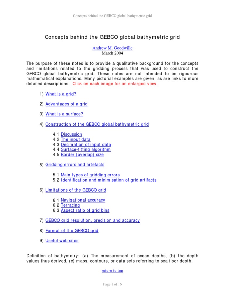 Gebco Grid Concepts | PDF | Contour Line | Accuracy And Precision