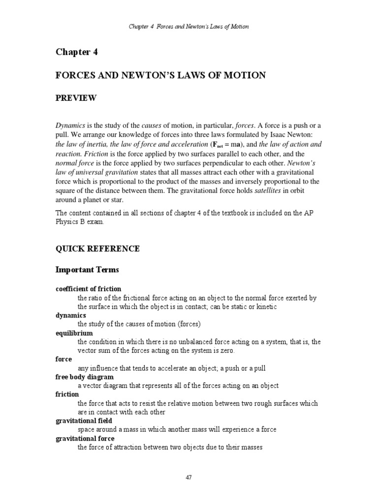 Forces and Newton'S Laws of Motion: Preview | PDF | Inertia | Friction