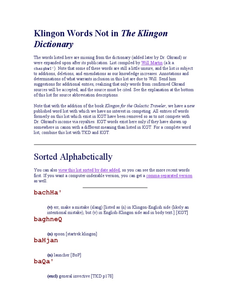 Klingon Phrases 2 | PDF | Nature