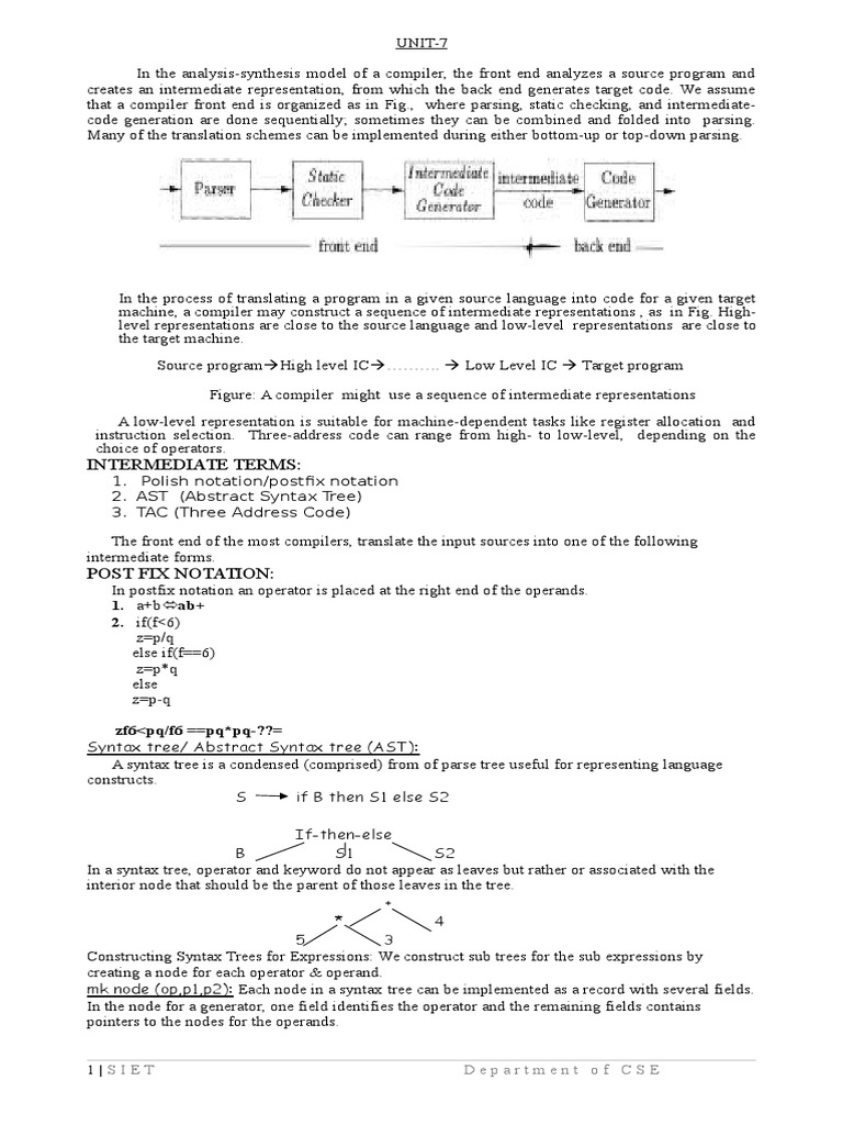 R10 Compiler Design Unit-7 Code Optimization | PDF | Program Optimization | Compiler