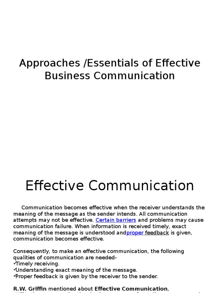 Effective Business Communication | PDF | Credibility | Communication