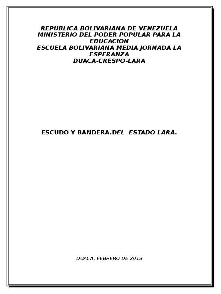 Escudo y Bandera Estado-Lara | PDF
