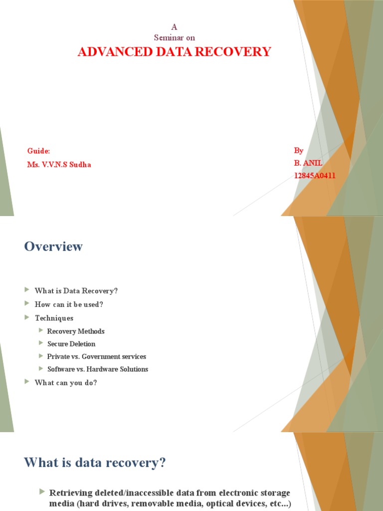 Advanced Data Recovery | PDF | Computing | Computer Data