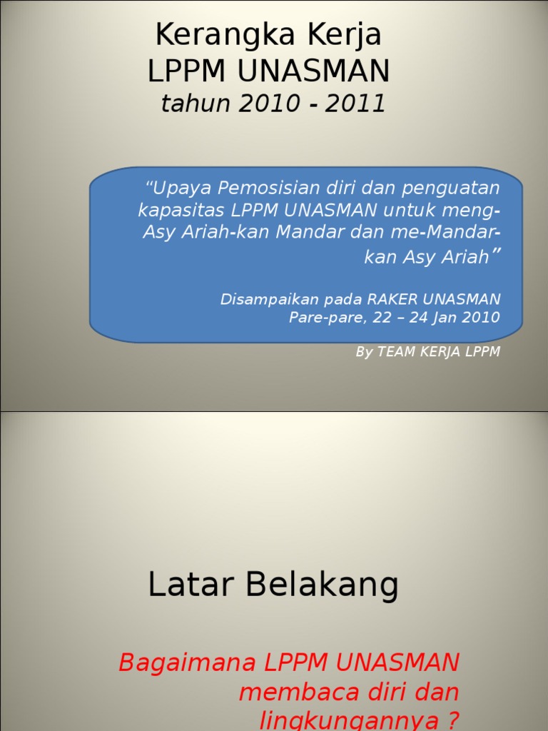 Presentasi LPPM Final | PDF