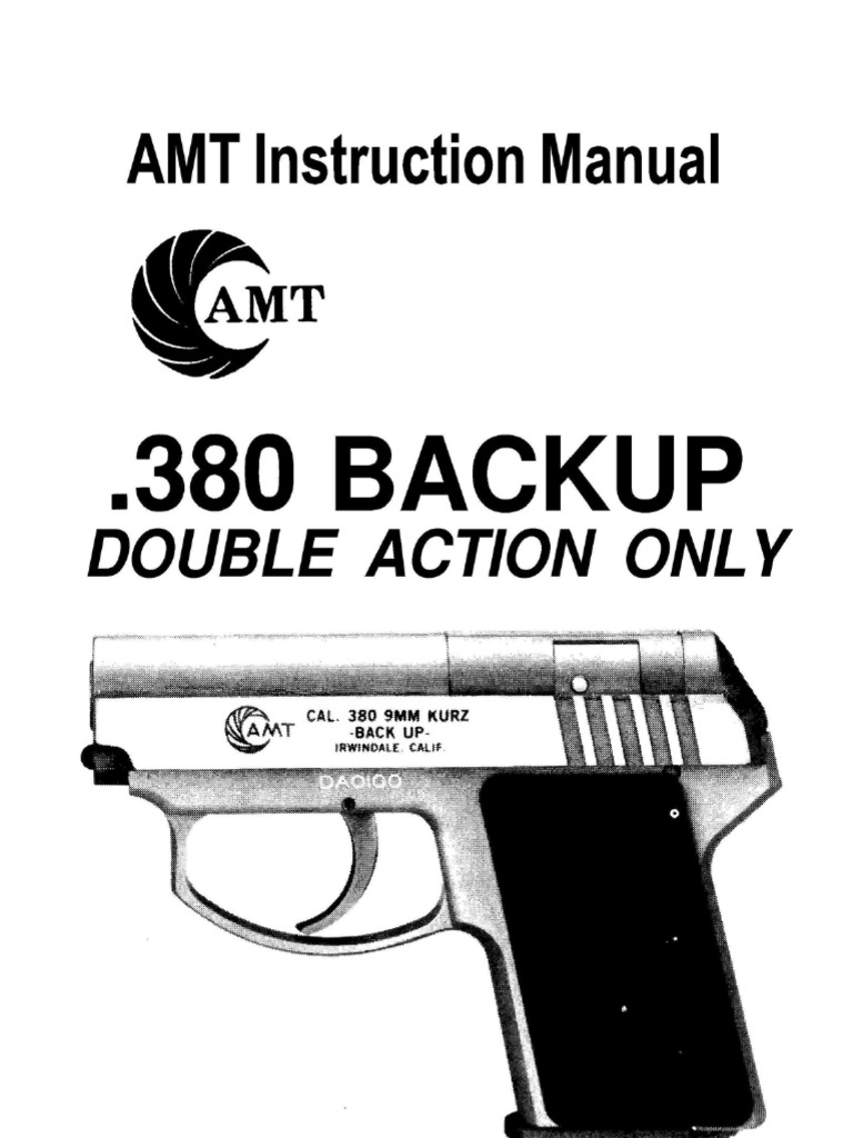 AMT Backup | PDF | Magazine (Firearms) | Cartridge (Firearms)