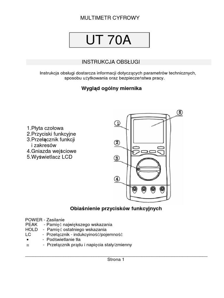 Manual Unit 70A PL | PDF