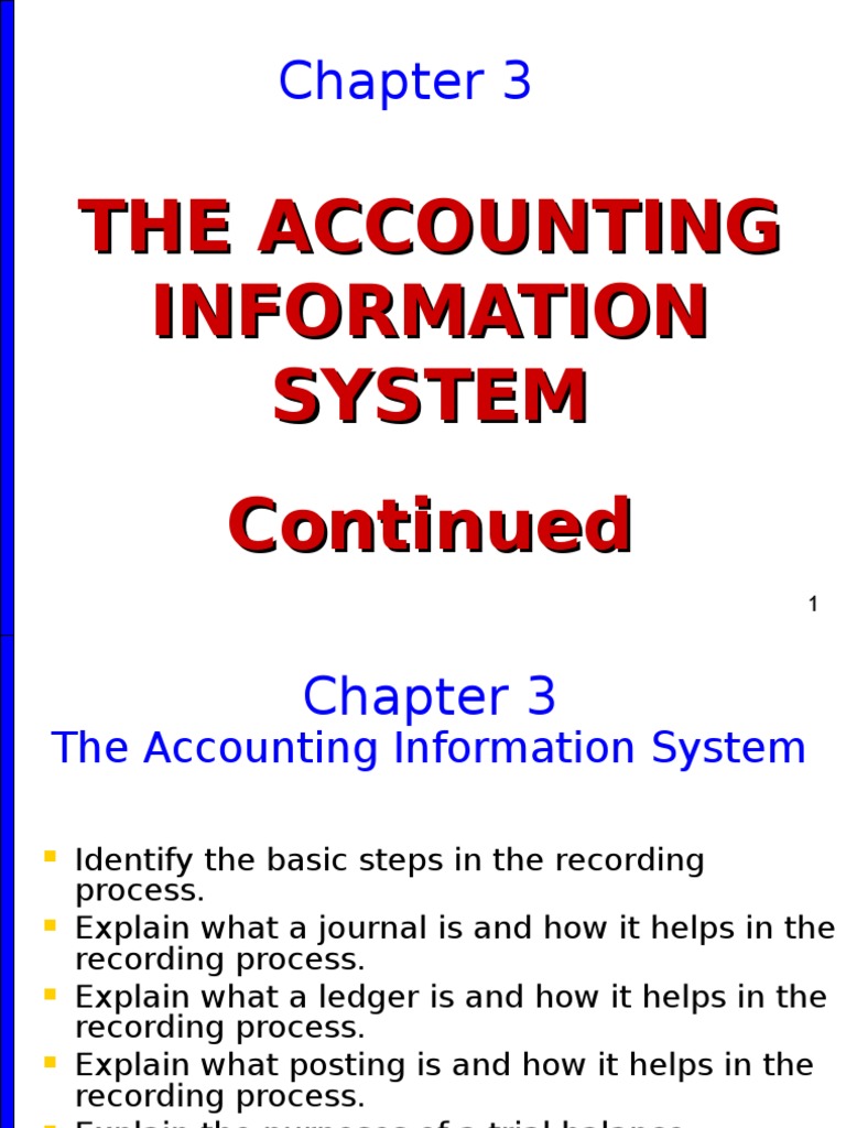 The Accounting Information System Continued | PDF | Debits And Credits ...