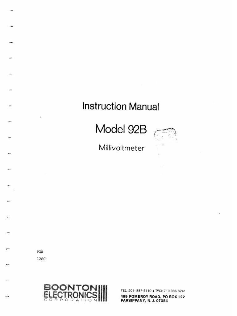 BOONTON 92B Instruction | PDF | Amplifier | Electrical Engineering