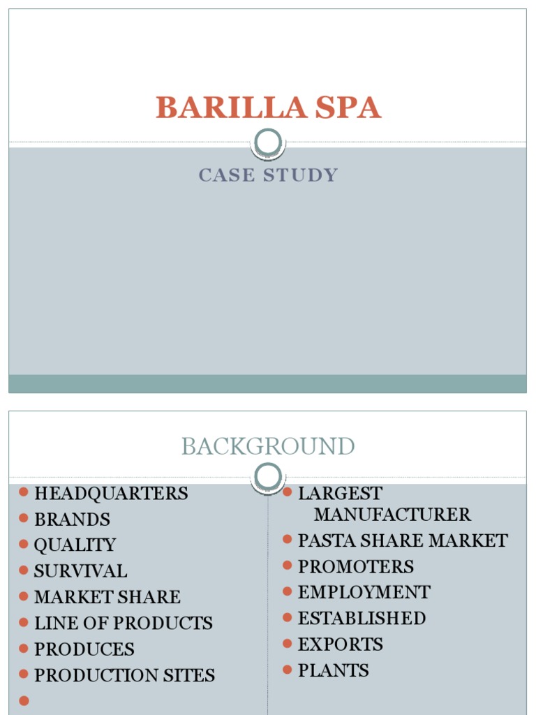 Barilla SPA | PDF | Forecasting | Logistics